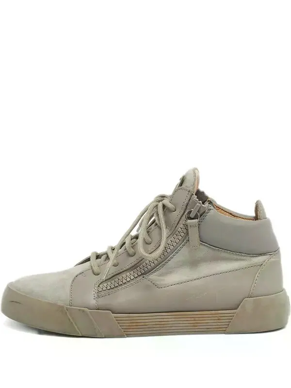 GIUSEPPE ZANOTTI Double Sketch Leather High-top Sneakers