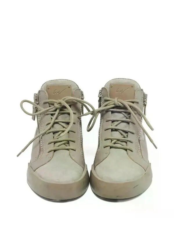 GIUSEPPE ZANOTTI Double Sketch Leather High-top Sneakers