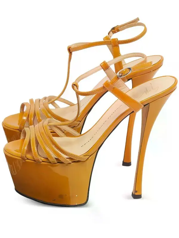 GIUSEPPE ZANOTTI T-strap Platform Sandals - Yellow