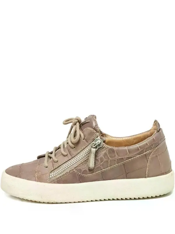 GIUSEPPE ZANOTTI Crocodile-embossed Sneakers