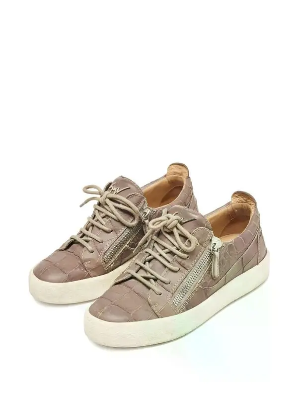 GIUSEPPE ZANOTTI Crocodile-embossed Sneakers