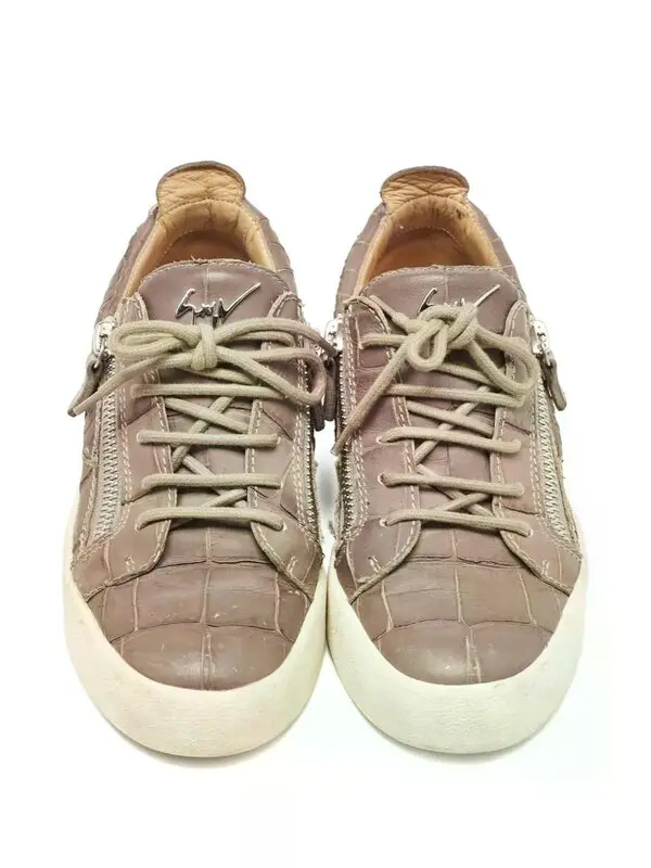 GIUSEPPE ZANOTTI Crocodile-embossed Sneakers