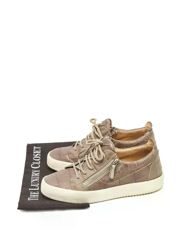 GIUSEPPE ZANOTTI Crocodile-embossed Sneakers