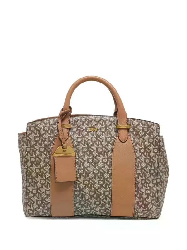 Dkny Coated Canvas Leather Tote Bag
