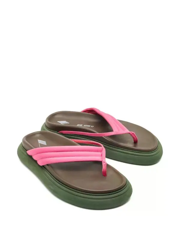 Attico Leather Platform Thong Sandals