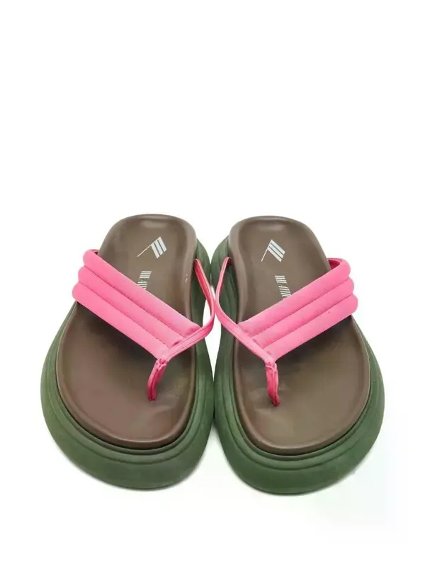 Attico Leather Platform Thong Sandals