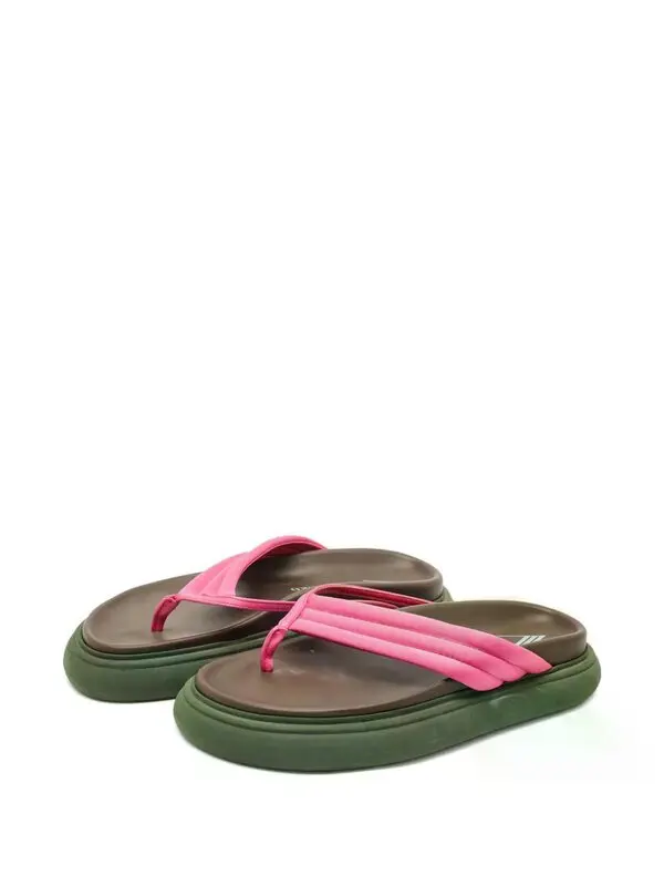 Attico Leather Platform Thong Sandals
