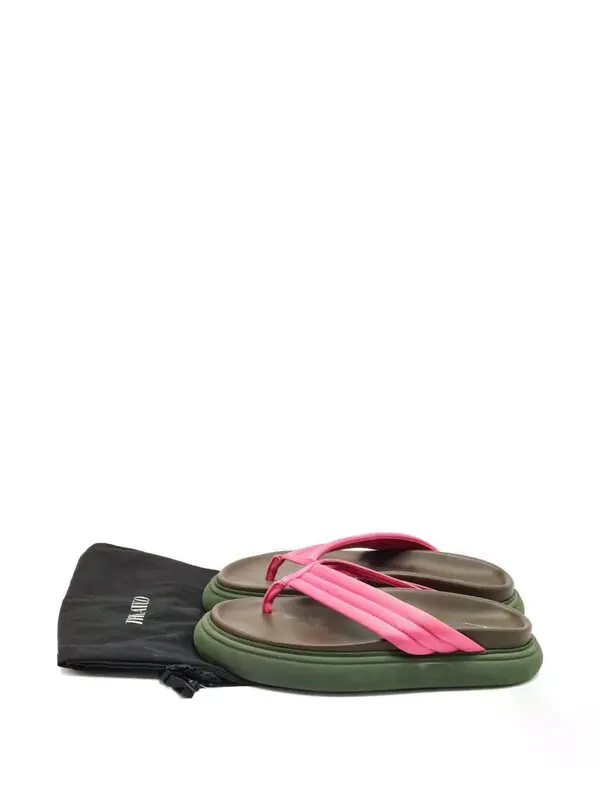 Attico Leather Platform Thong Sandals