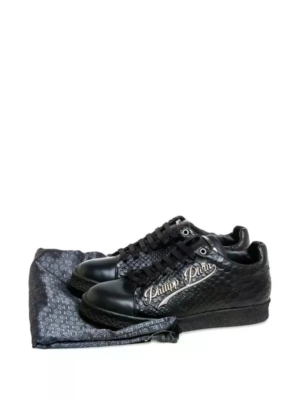 Philipp Plein Leather Python-embossed Sneakers