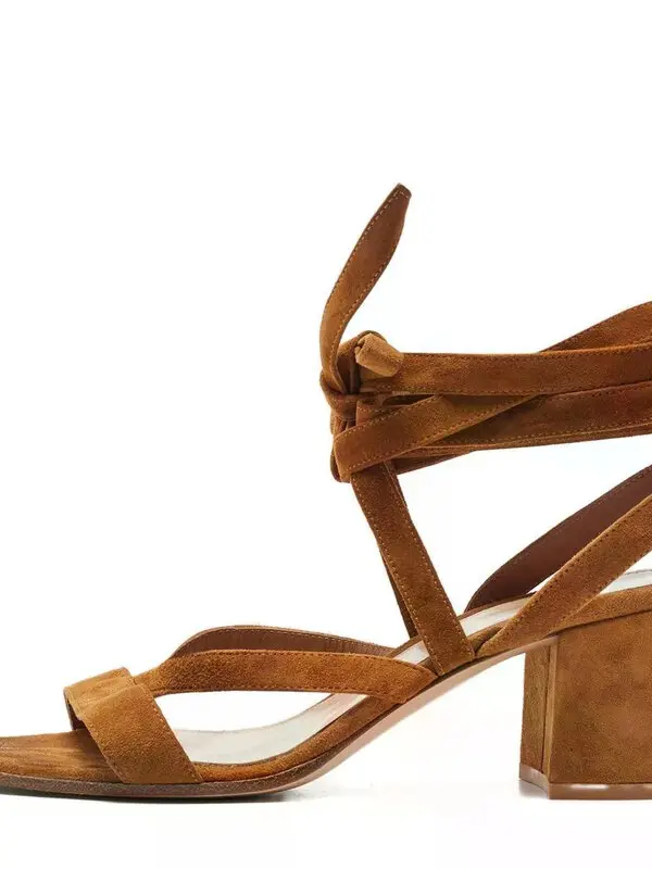 GIANVITO ROSSI Suede Tie Fastening Sandals