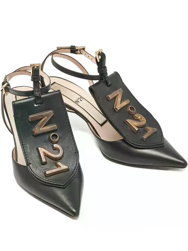N°21 Pointed-toe Ankle-strap Pumps