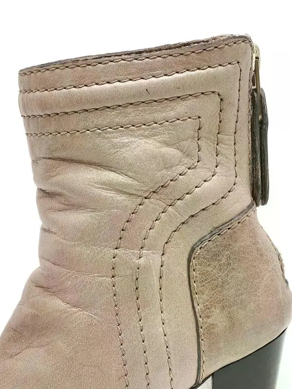 Chloé Quilted Leather Block Heel Boots