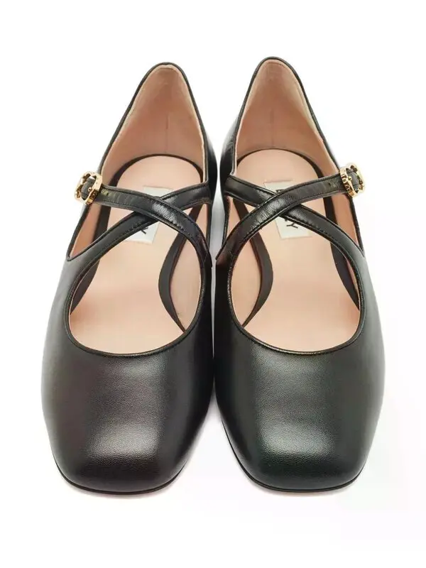 Bally Byntia Leather Ballet Flats - Black