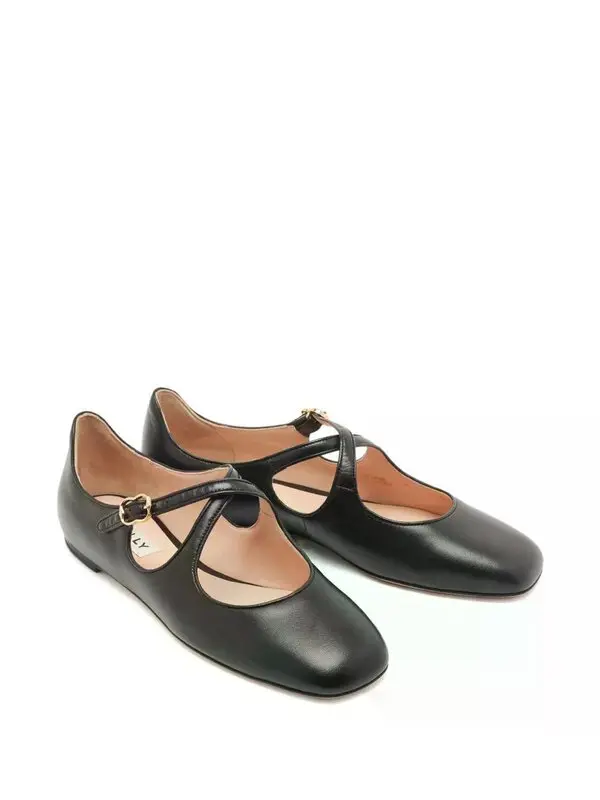 Bally Byntia Leather Ballet Flats - Black
