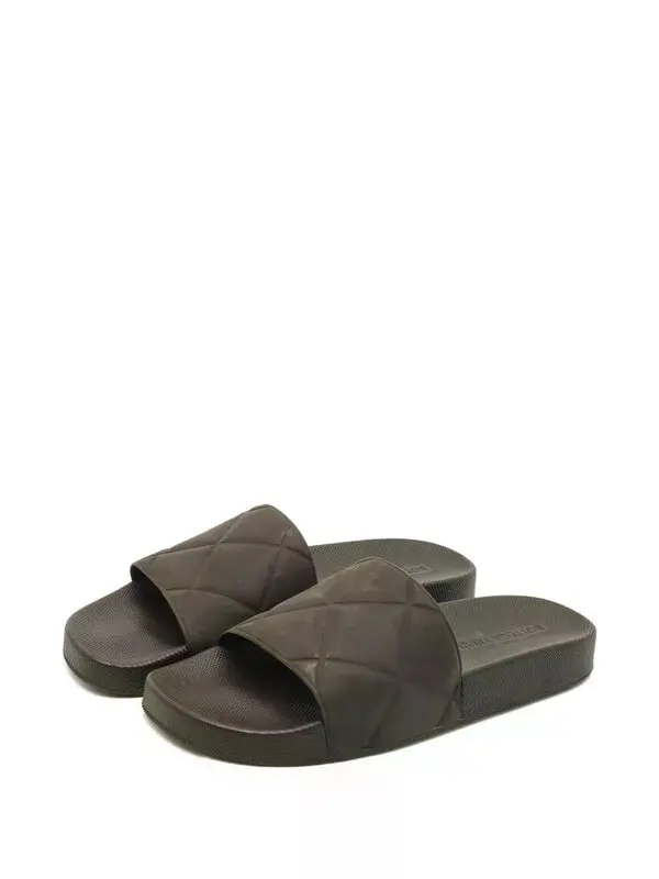 Bottega Veneta Rubber Diamond Pattern Slides