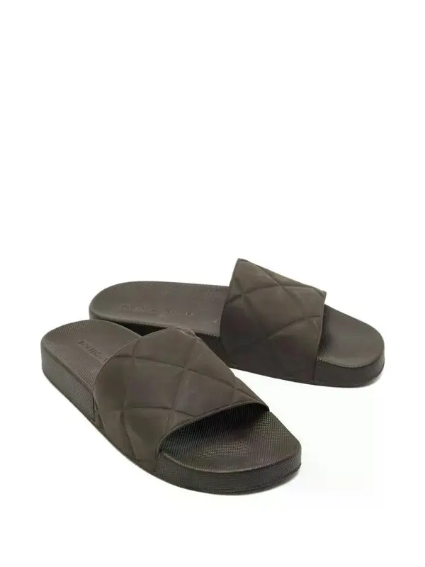 Bottega Veneta Rubber Diamond Pattern Slides