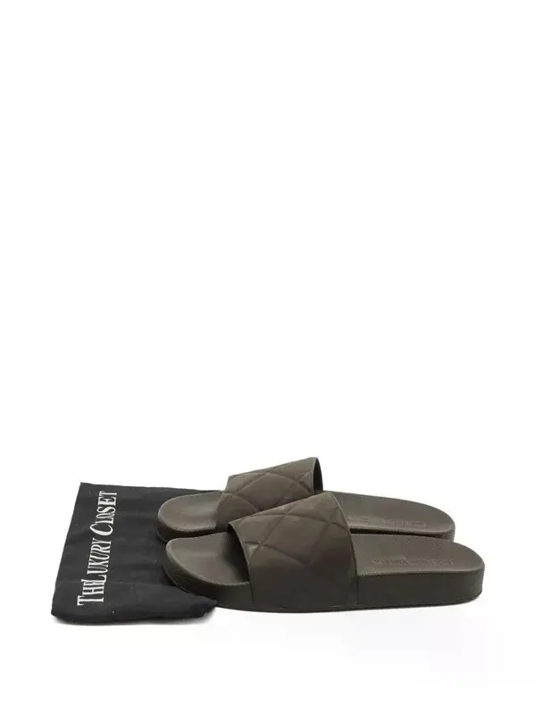 Bottega Veneta Rubber Diamond Pattern Slides