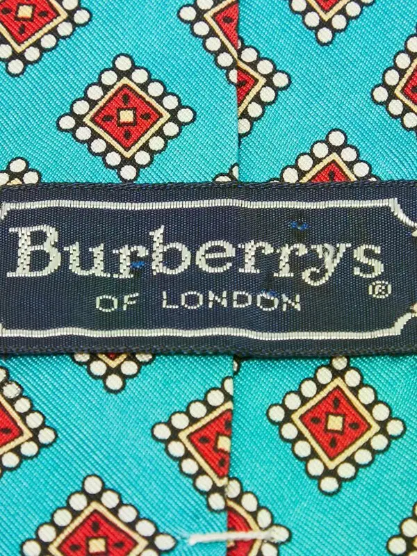 Burberry Silk Geometric Pattern Necktie