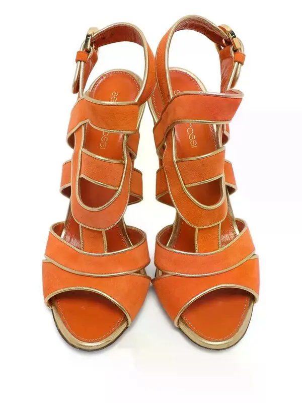 SERGIO ROSSI Strappy Suede Sandals