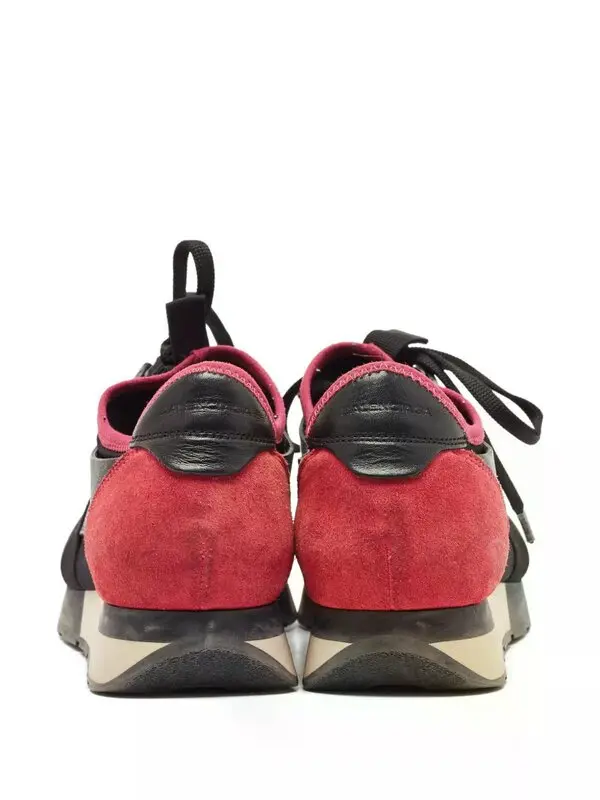 Balenciaga Leather Mesh Sneakers - Black
