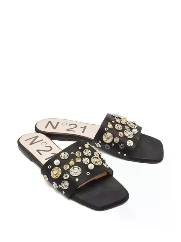 N°21 Satin Embellished Sandals
