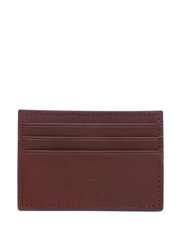 AIGNER Logo-embossed Leather Card Holder