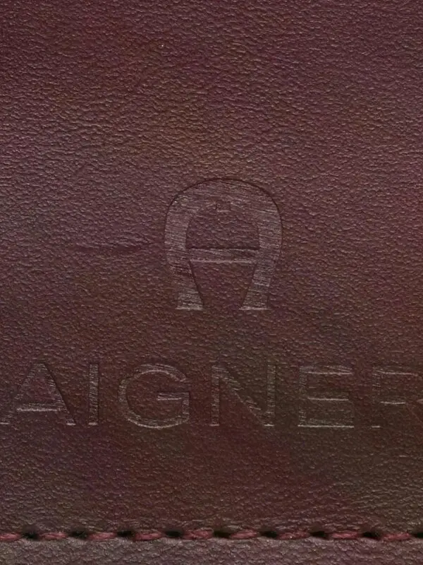 AIGNER Logo-embossed Leather Card Holder