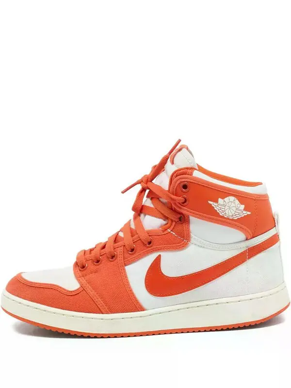JORDAN Air 1 Leather Sneakers - Orange