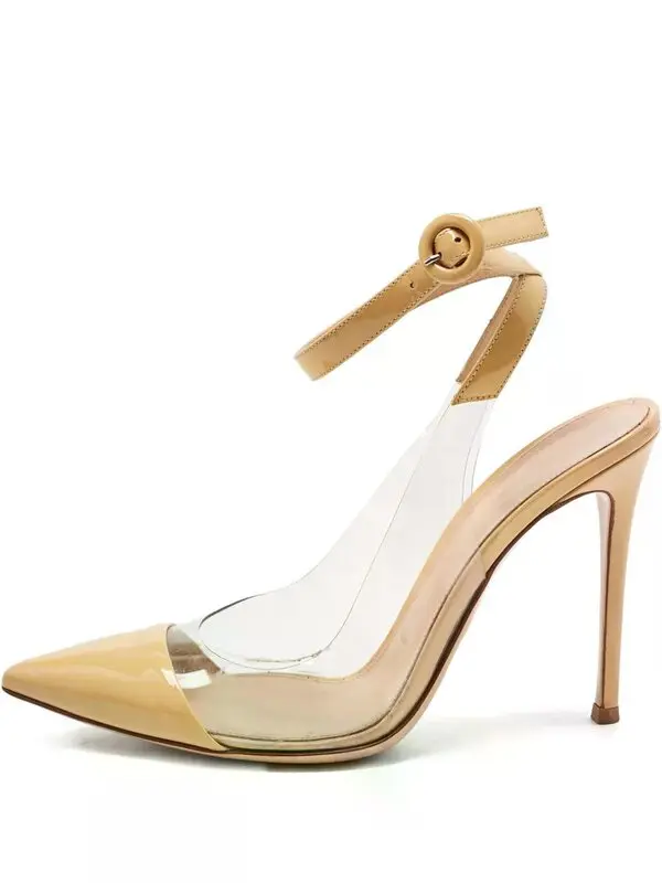 GIANVITO ROSSI Anise Pointed-toe Pumps - Neutrals