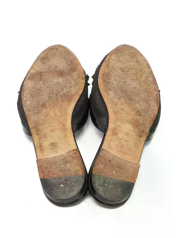 Oscar De La Renta Mesh Embellishment Mules