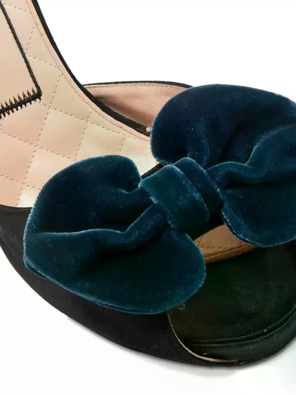 N°21 125mm Bow-detail Sandals - Black