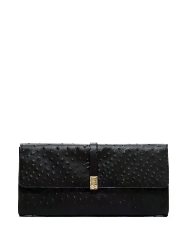 Loulou De Saison Mohini Ostrich-effect Leather Clutch