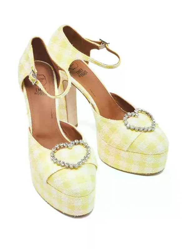MALONE SOULIERS Check-print Platform Pumps