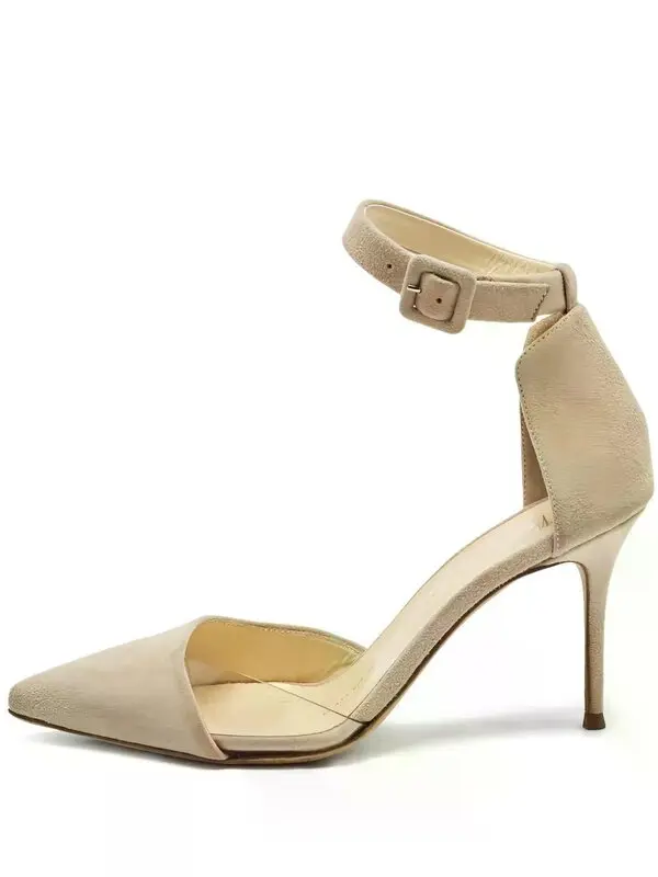 GIUSEPPE ZANOTTI 85mm Suede Ankle-strap Heeled Pumps - Neutrals