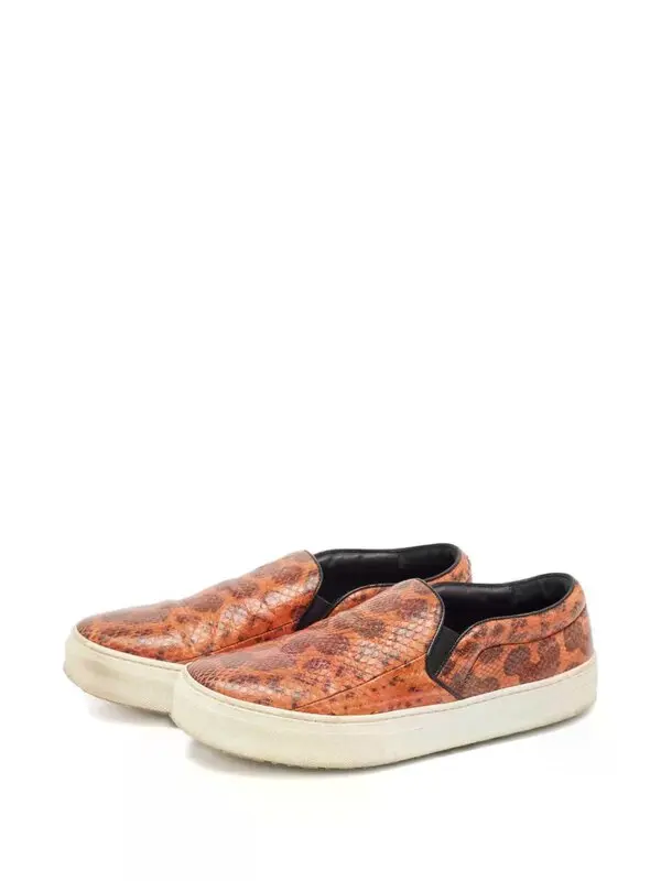 Celine Snakeskin Leather Slip-on Sneakers