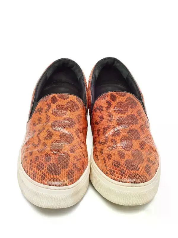 Celine Snakeskin Leather Slip-on Sneakers