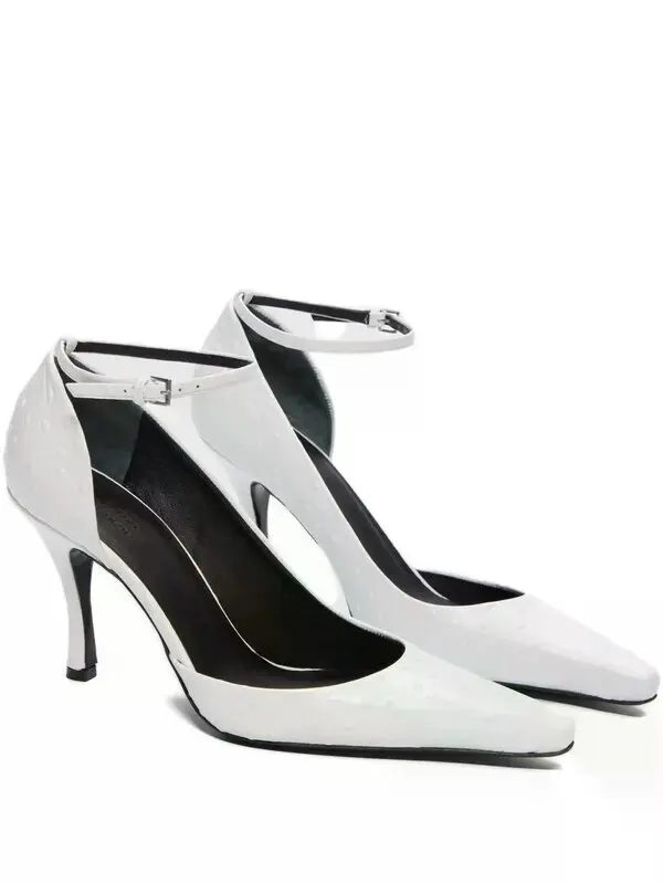 Loulou De Saison Scala Ostrich-effect Pumps - White