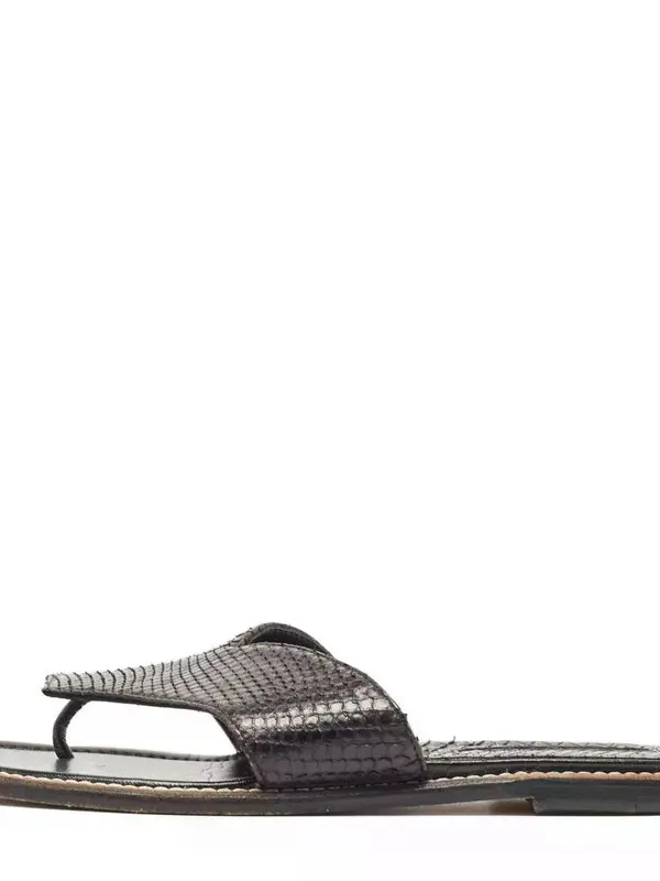 Manolo Blahnik Leather Flat Sandals