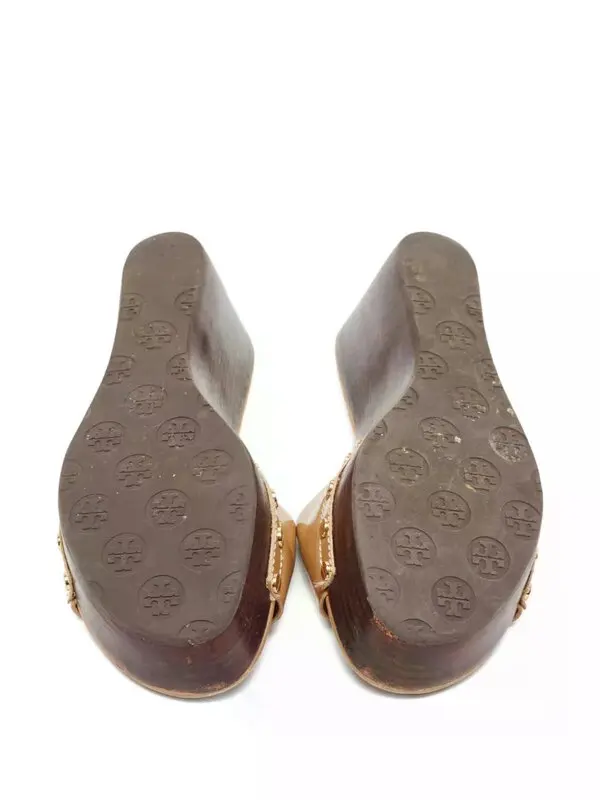 Tory Burch Patent Leather Wedge Sandals