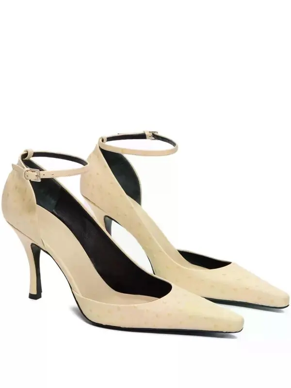 Loulou De Saison Scala Leather Pumps - Neutrals