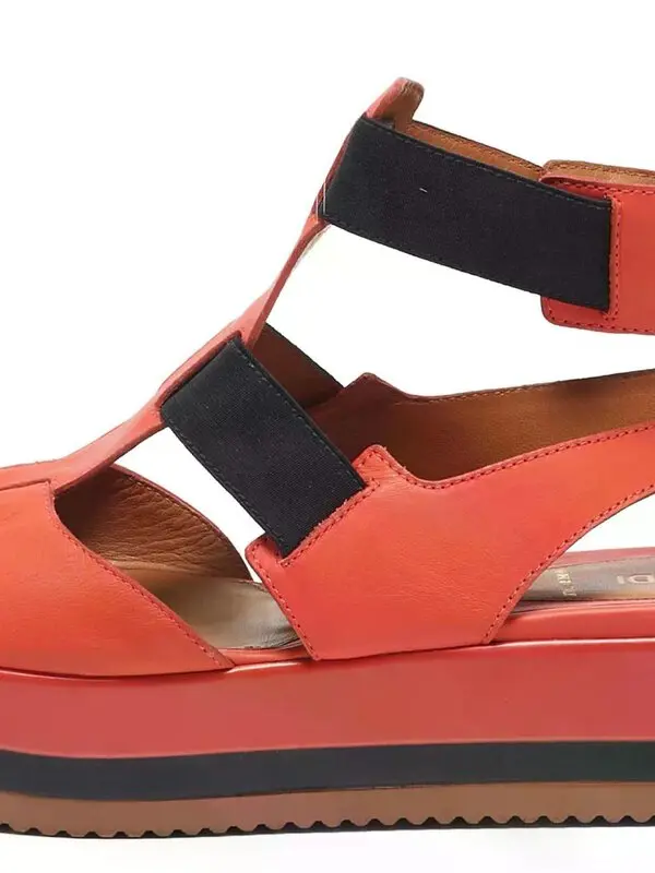 Fendi Platform Leather Sandals