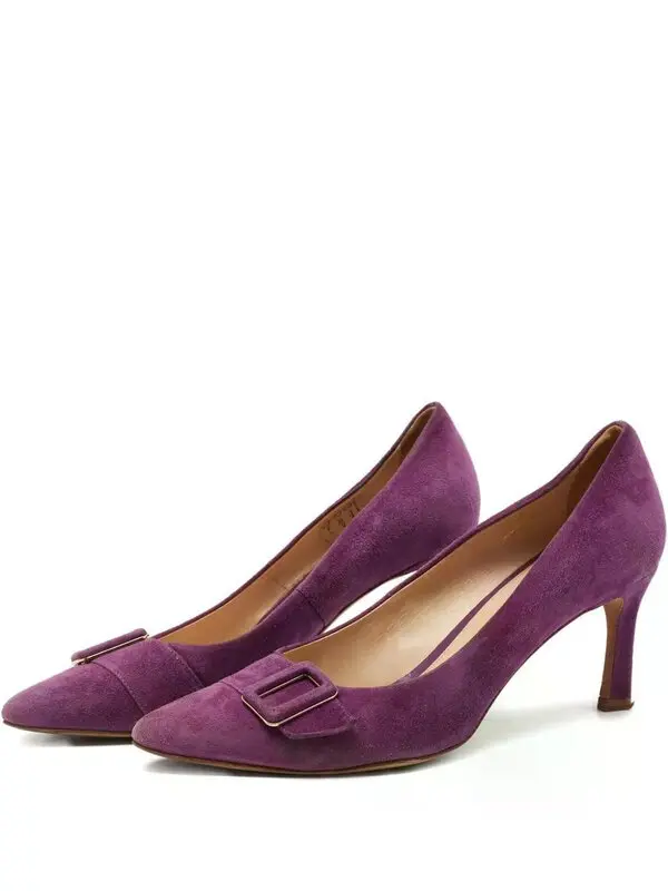TOD'S 75mm Suede Buckled Pumps