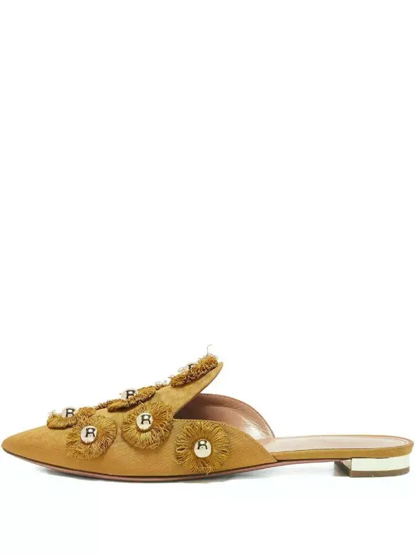 AQUAZZURA Sunflower Mules - Yellow