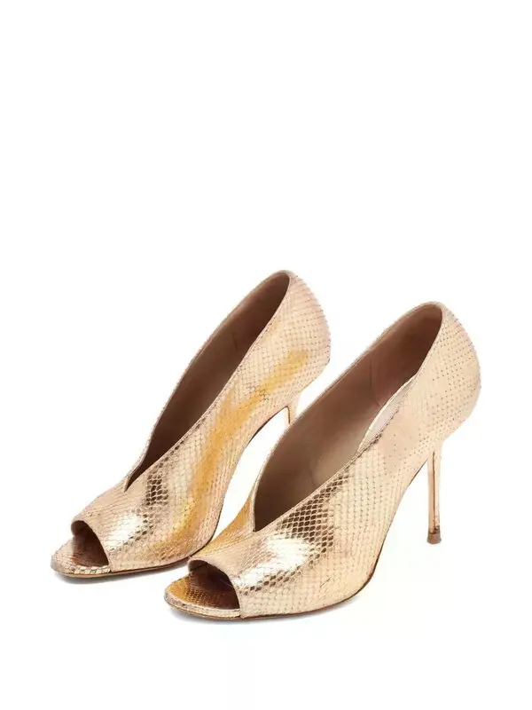 Burberry Snakeskin Embossed Pumps