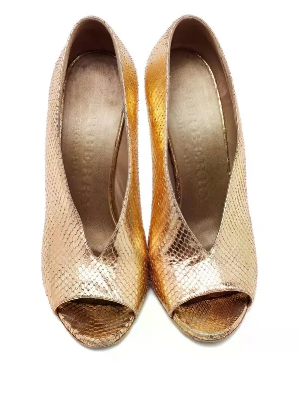 Burberry Snakeskin Embossed Pumps