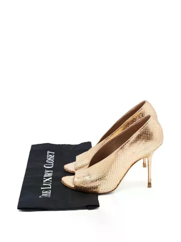 Burberry Snakeskin Embossed Pumps