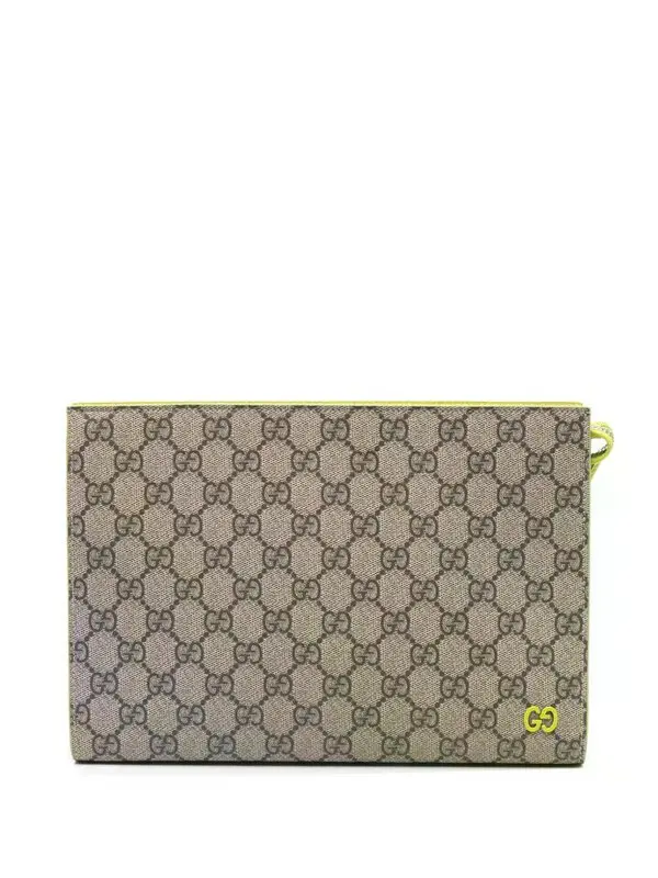 Gucci Gg Canvas Clutch - Neutrals
