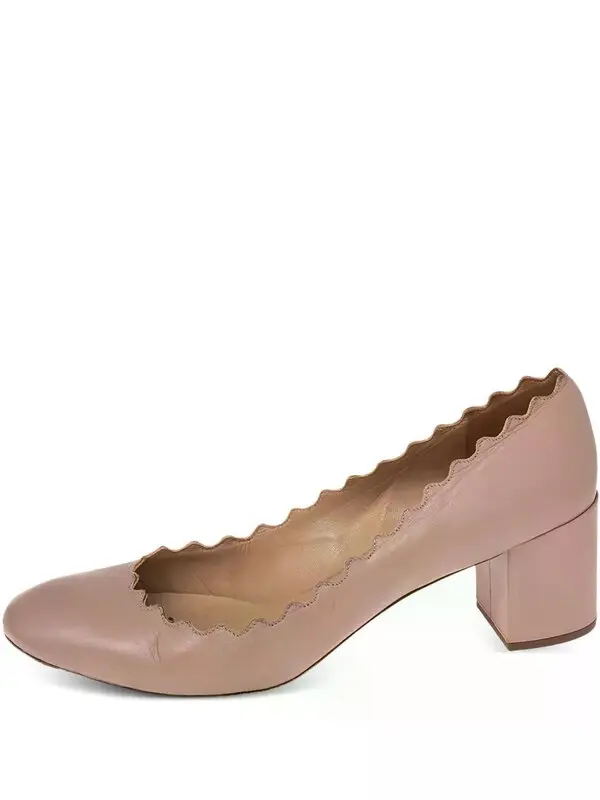 Chloé 65mm Scallop-trim Leather Pumps