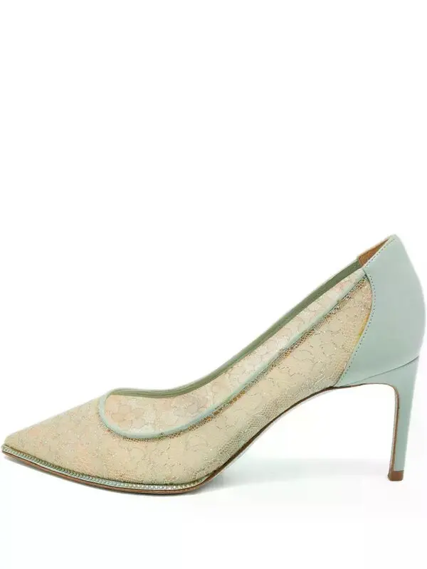 Rene Caovilla Lace Stiletto Pumps