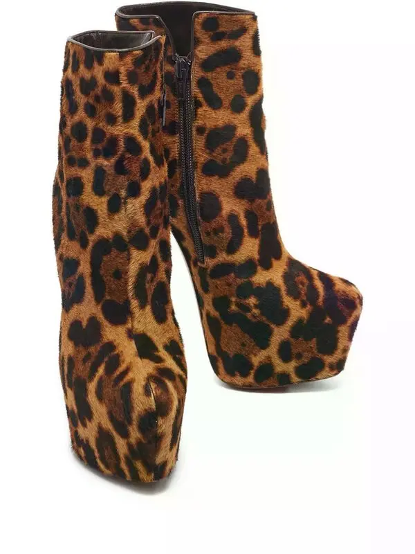 CHRISTIAN LOUBOUTIN Fifi Platform Leopard-print Ankle Boots